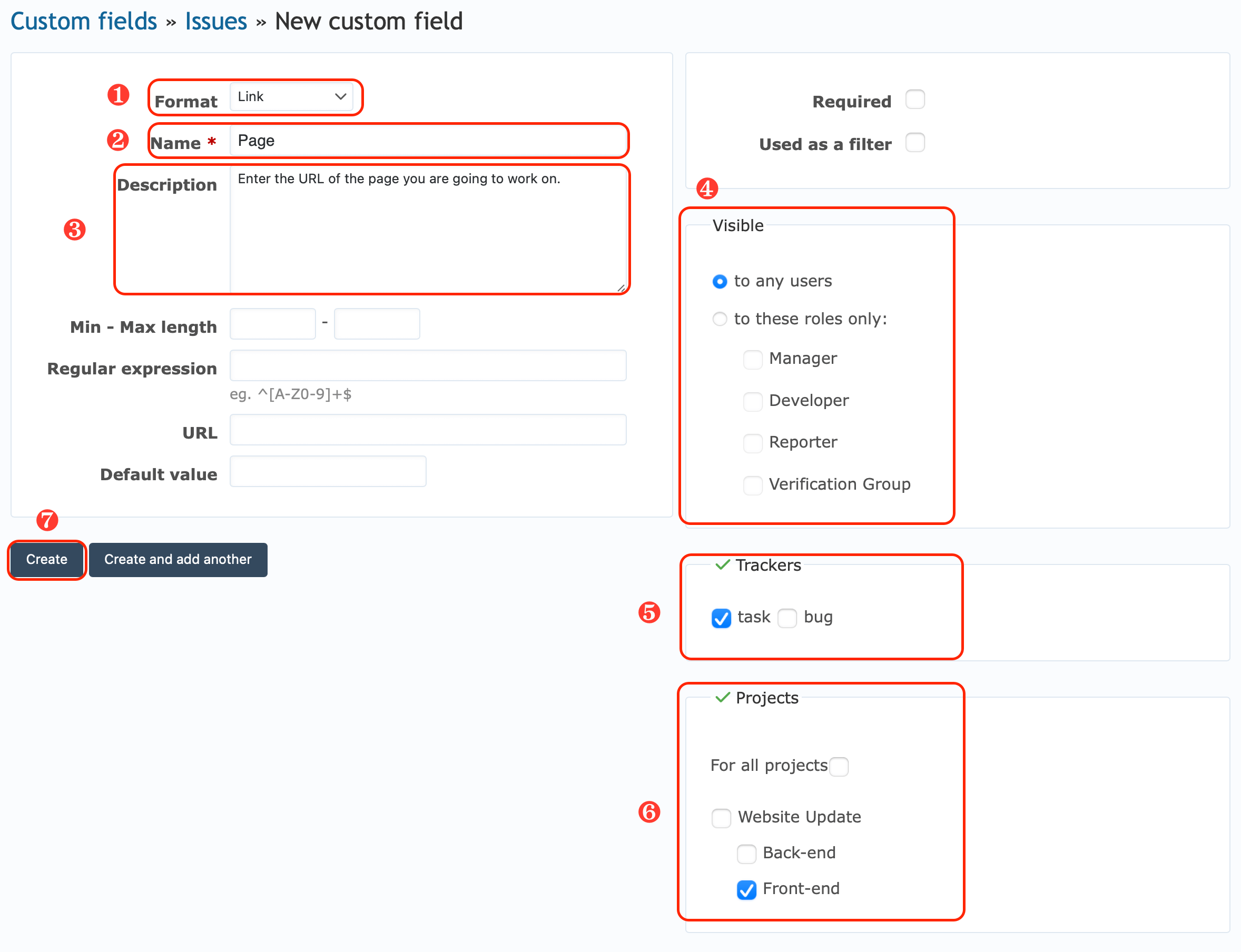 Adding Custom Fields | My Redmine Global Edition