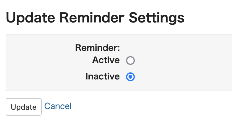 Reminder Settings | My Redmine Global Edition
