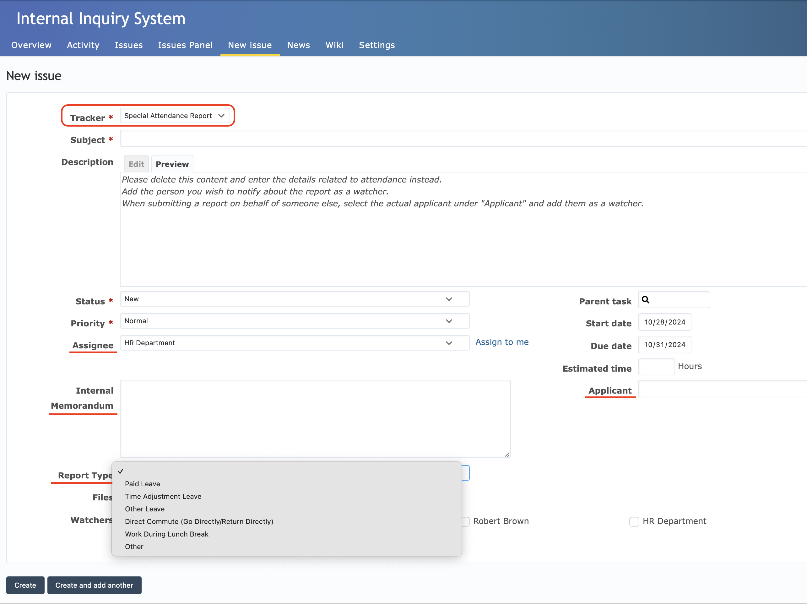 My Redmine for Internal Inquiry Management | My Redmine Global Edition