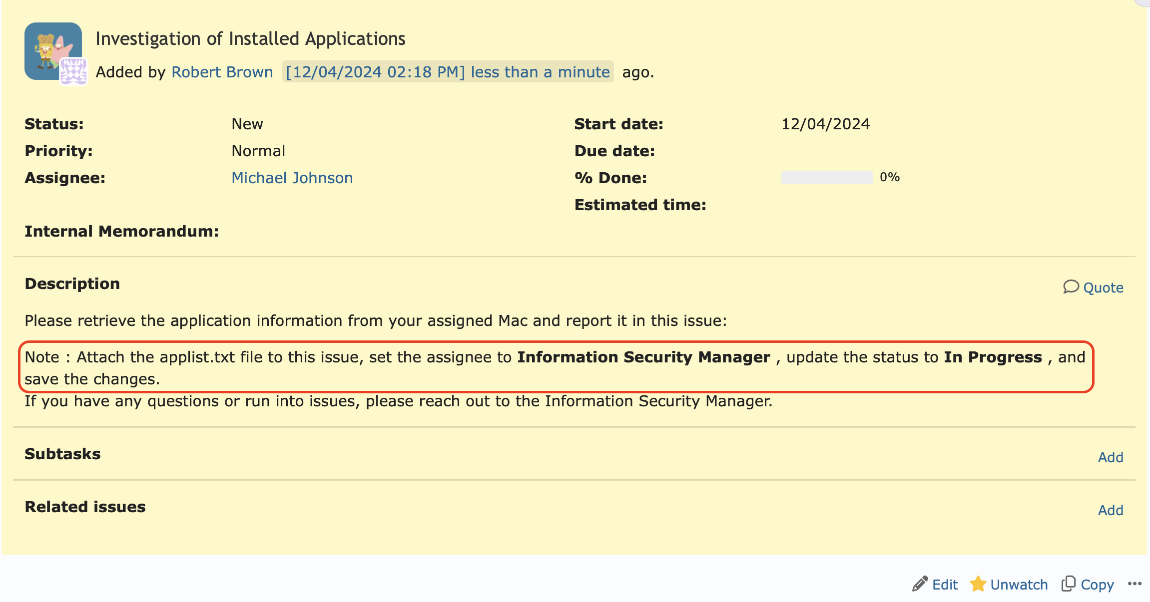 My Redmine for Incident Management | My Redmine Global Edition